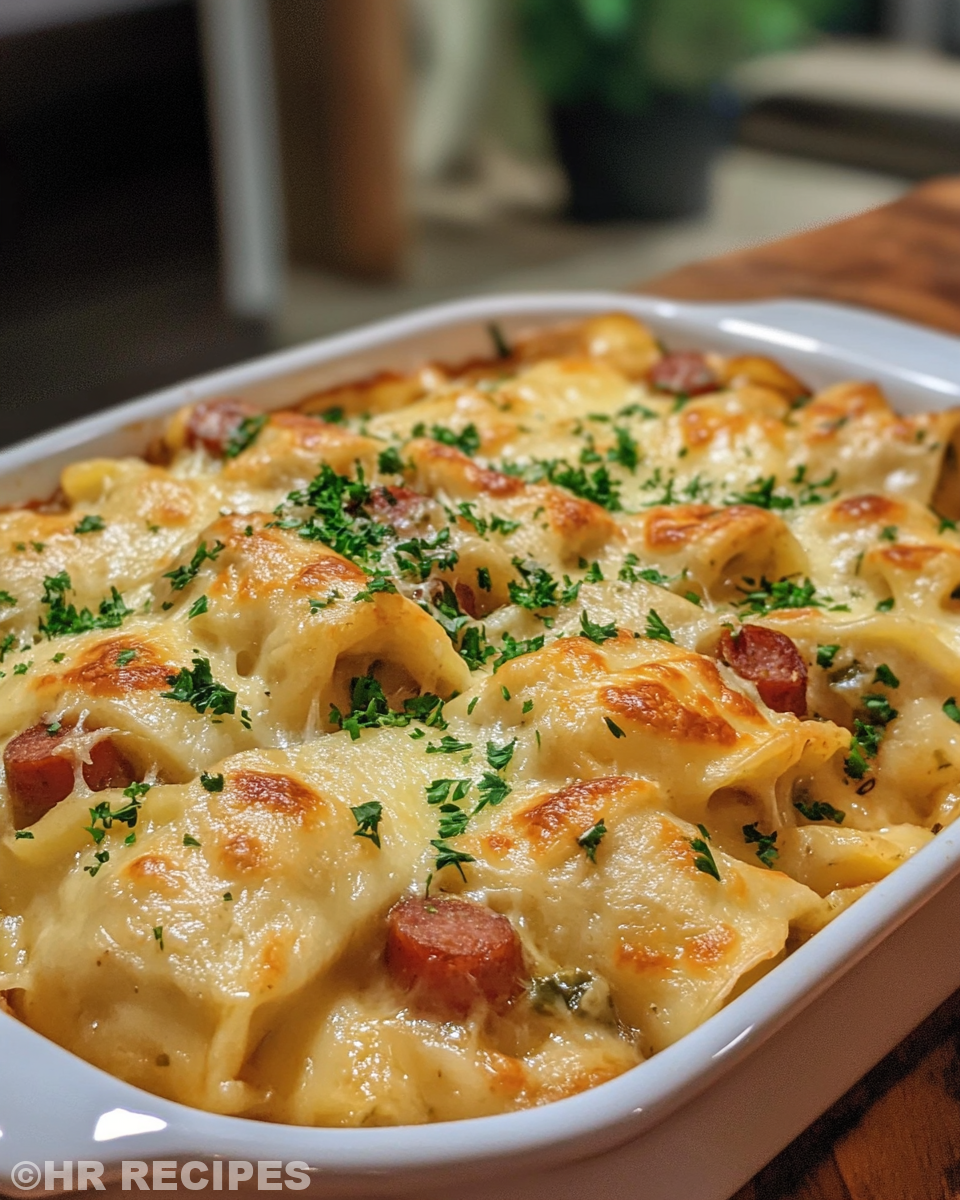 Classic Crockpot Pierogi Casserole with Kielbasa - HR Recipes