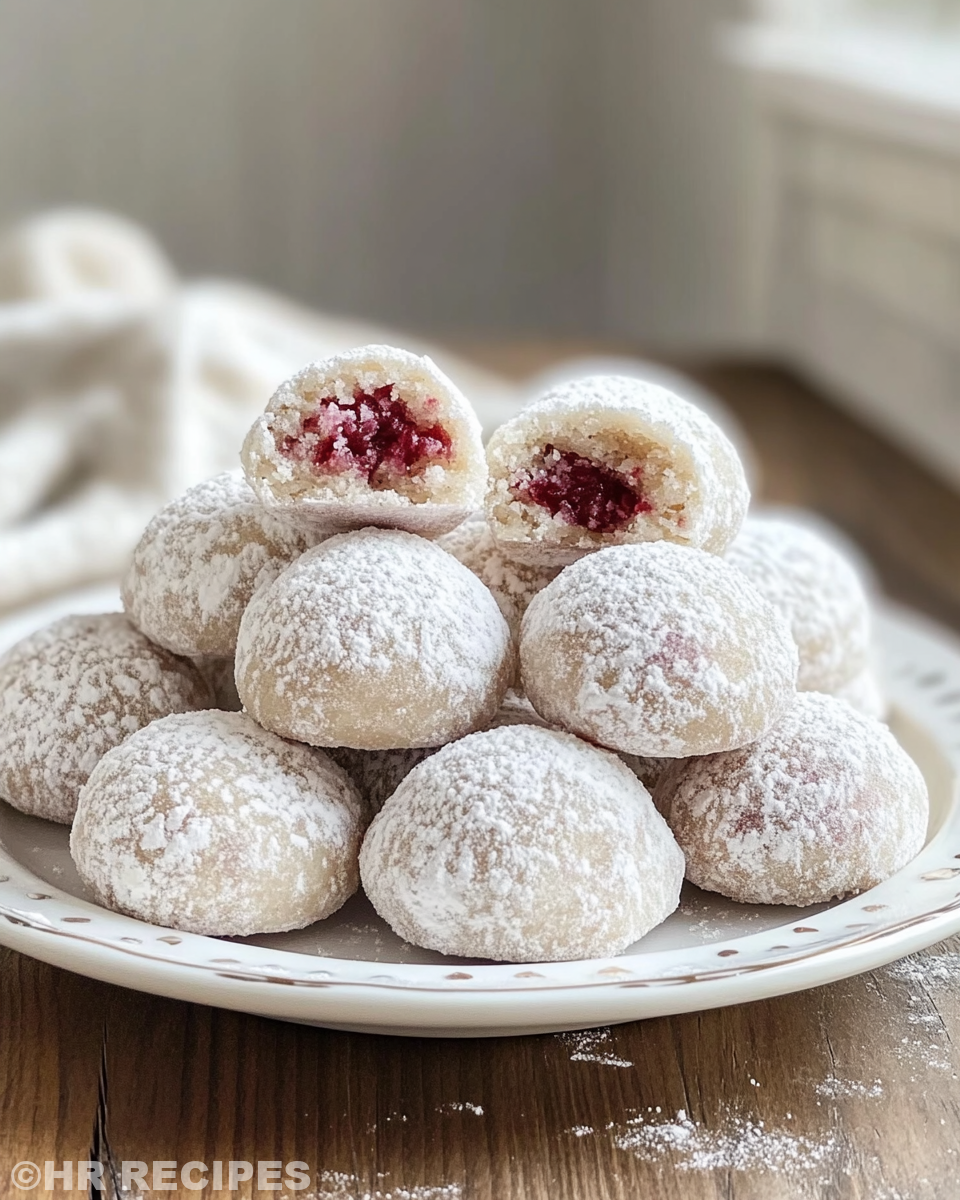 Raspberry Filled Almond Snowball Cookies: Easy 2025 Recipe