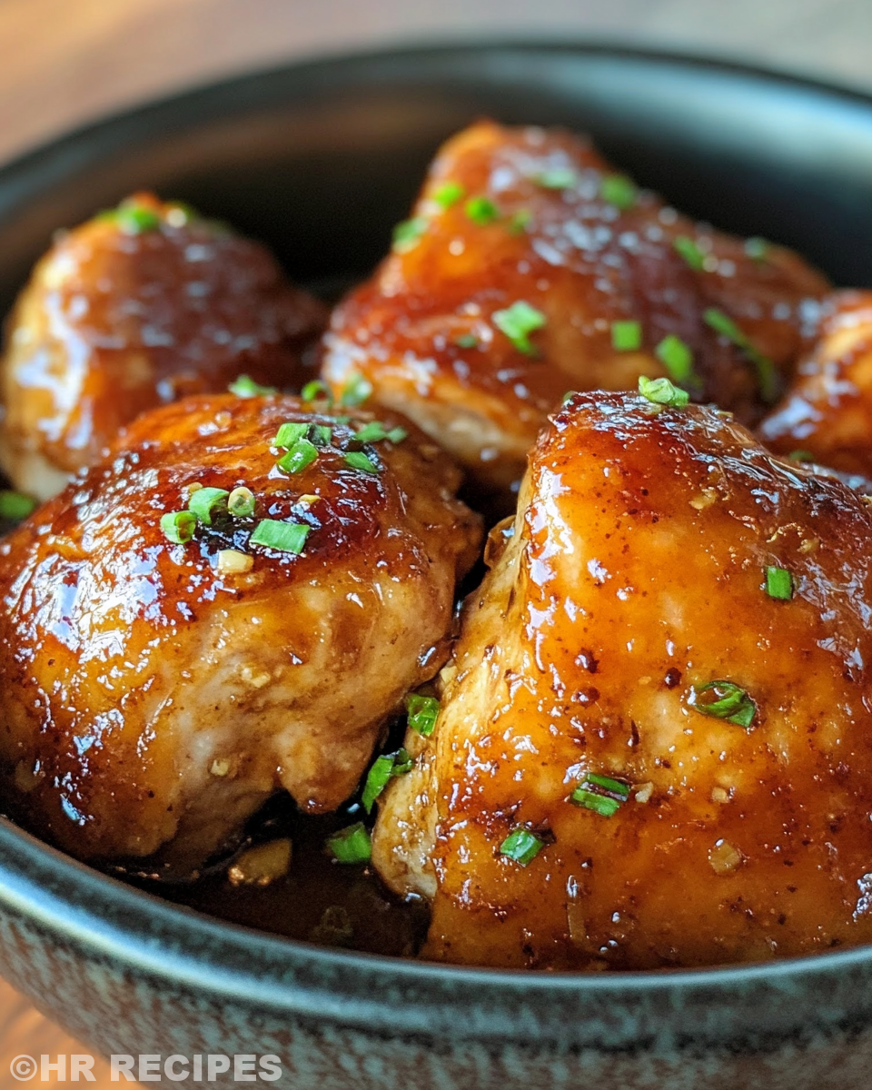 Sticky Slow Cooker Honey Garlic Chicken Thighs Recipe 2025
